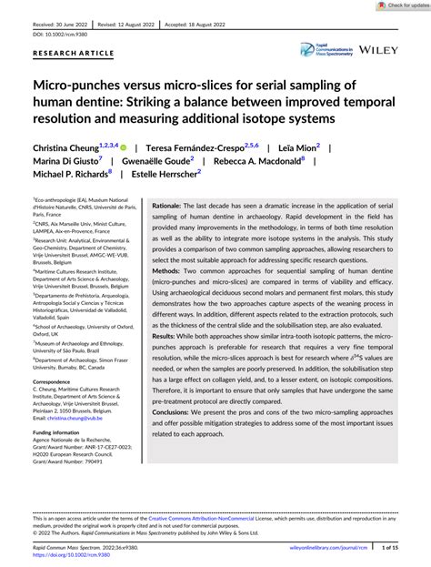 pdf micro‐punches vs micro‐slices for serial sampling of human