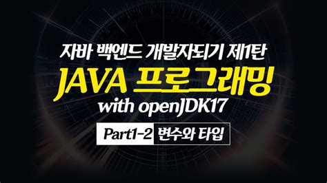 자바 백엔드 개발자되기 제1탄 Java 프로그래밍 With Openjdk17 Part1 2 변수와 타입 에어클래스