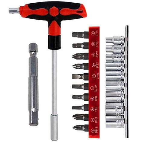 Toolman 21pcs T Handle Bit And Sockets Set Multi Bits Hex Socket Wrench Toolman 21pcs T Handle Bit And Sockets Set Multi Bits Hex Socket Wrench