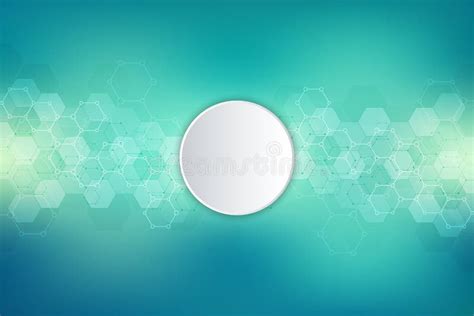 Geometric Background Texture With Molecular Structures And Chemical Engineering Abstract