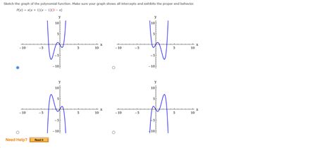 Solved Sketch The Graph Of The Polynomial Function Make Chegg