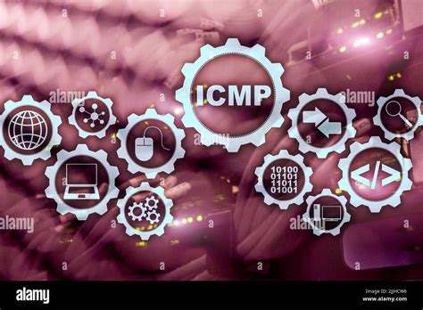 ICMP Internet Control Message Protocol Network Concept Server Room On Background Stock Photo