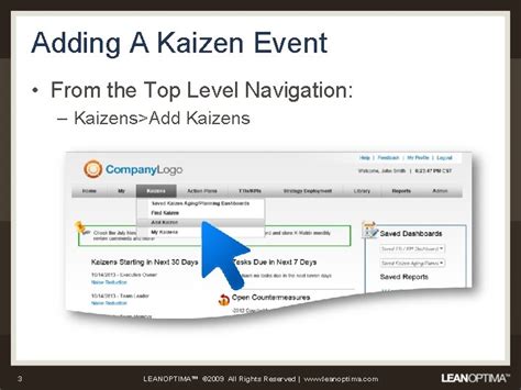 Standard Approach For Setting Up A Kaizen Event