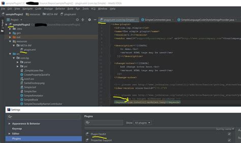 Intellij Plugin Unresolved Reference To Tellijmoduleslang In Depends Element Ides