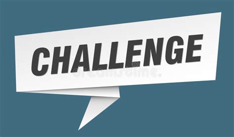Challenge Banner Challenge Speech Bubble Label Sticker Sign