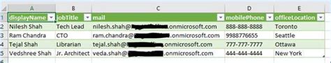 Get Office Data In Excel Using MS Graph API