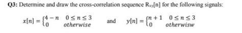 Solved Q3 Determine And Draw The Cross Correlation Sequence