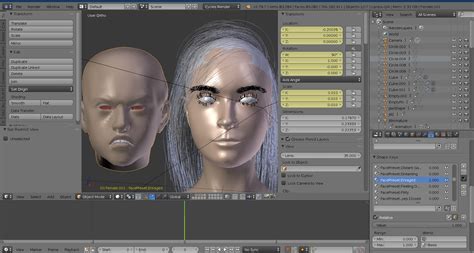 shape keys face expressions from one mesh to another blender stack
