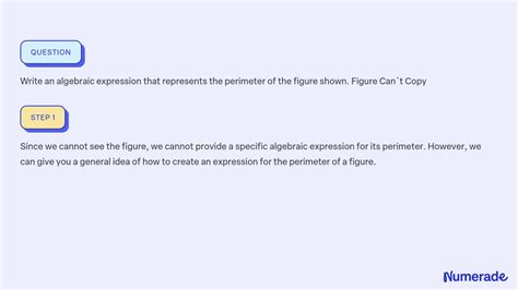 solved write an algebraic expression that represents the perimeter of