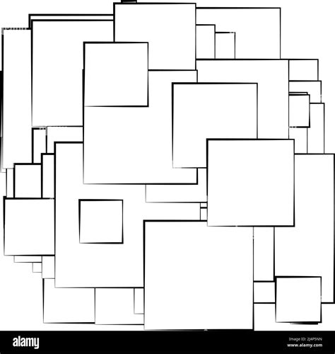 Abstract Overlapping Squares Pattern Vector Illustraiton Stock Vector