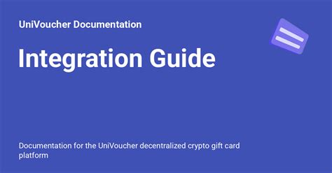Integration Guide Univoucher Documentation
