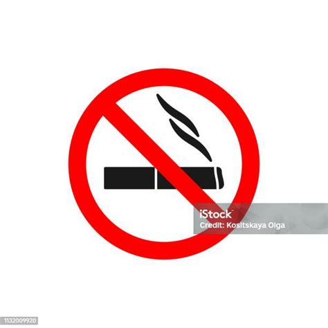 금연 기호 빨간색 교차 된 원에서 담배의 검은 실루엣 담배 금지 표지판 금지 기호입니다 Prohibition에 대한 스톡 벡터 아트 및 기타 이미지 Istock