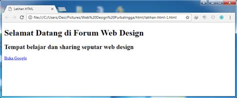 Tutorial Belajar HTML 6 Membuat Link Pada HTML Web Design Purbalingga