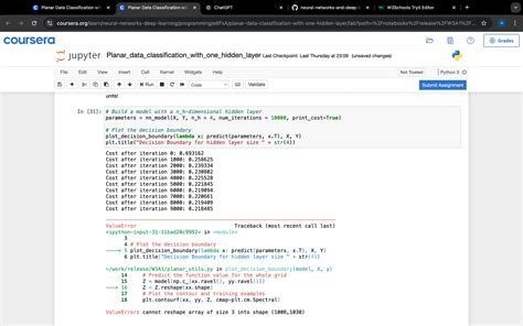 Planardataclassificationwithonehiddenlayer Neural Networks And