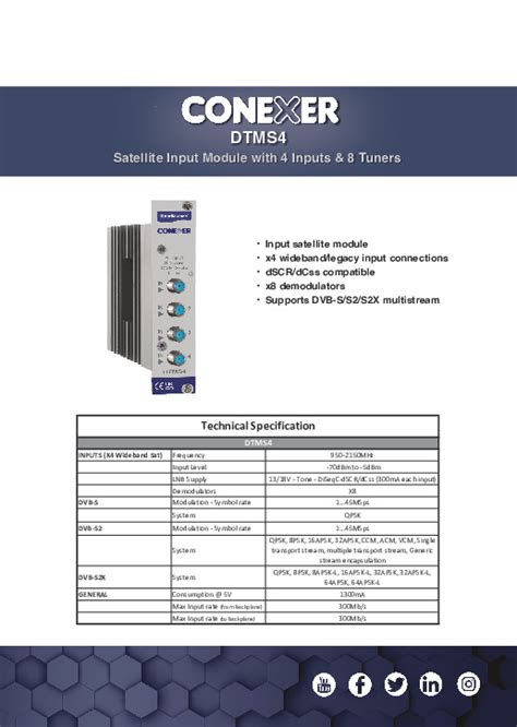 conexer™ satellite input module from alltrade dtms4