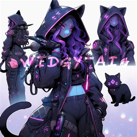 Cyberpunk Neko Ai Adopt 8 Open By Widgy Ai On Deviantart