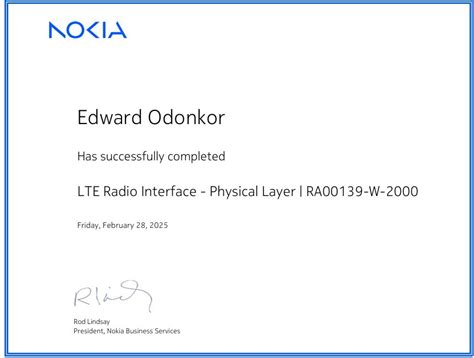 Just Completed Lte Radio Interface Edward Odonkor