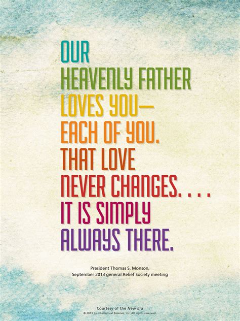 Our Heavenly Father Loves You Inspirational Quote