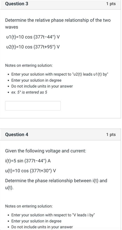 [solved] determine the relative phase relationship of the