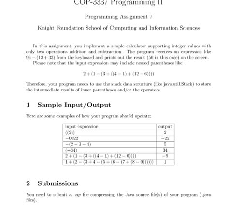 Solved Programming Assignment 7knight Foundation School Of