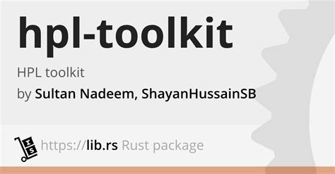 hpl toolkit 非监管金融用 Rust 实现 Lib rs