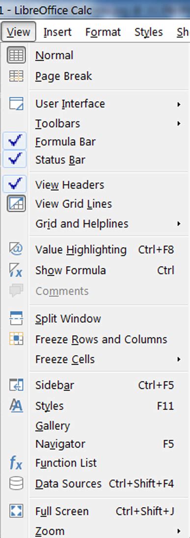 How To Use LibreOffice CALC View Menu All Option In Hindi LibreOffice Calc Complete Hindi