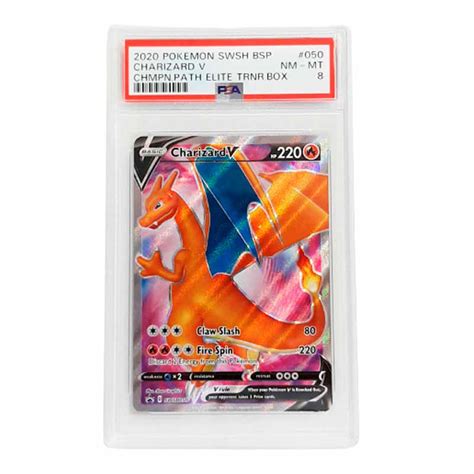 Pokémon Psa 8 Charizard V 050 Chmpn Path Elite Trnr Box 2020 Near Mint