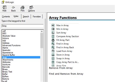 array or a table unilogic software unitronics support forum