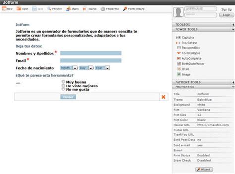 Jotform Creador De Formularios En Ajax