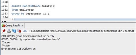 Nested Group Functions 1z0 061 Oracle Sql
