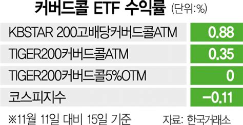 숨고르기 장세커버드콜 Etf 담아볼까 서울경제