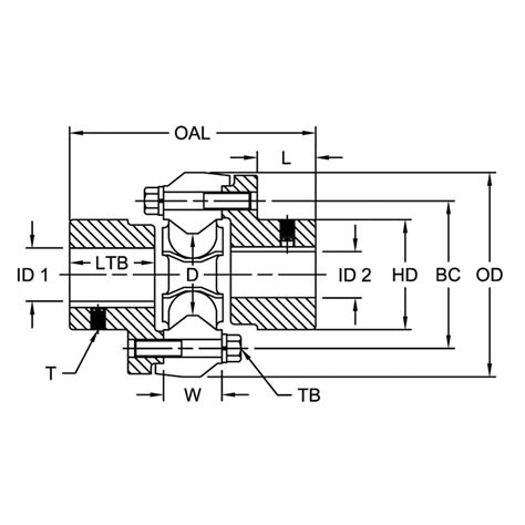 Lovejoy® 68514422190 Lov Saga 22 Donut W Hdwe