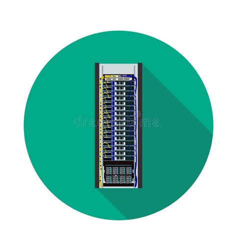 Flat Data Server Icon Stock Vector Illustration Of Element 116008654