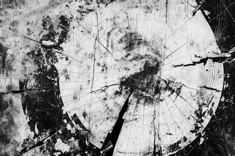 Tree Trunk Closeup Shows Intricate Bark Patterns Black And White Image Highlights Texture