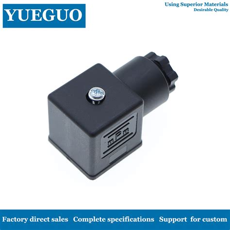 Led Indicator Light Square Solenoid Valve Waterproof Connector