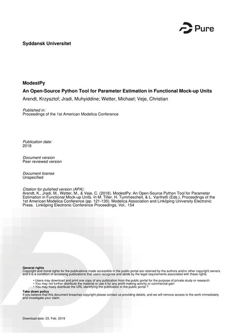 Pdf Modestpy An Open Source Python Tool For Parameter Estimation In