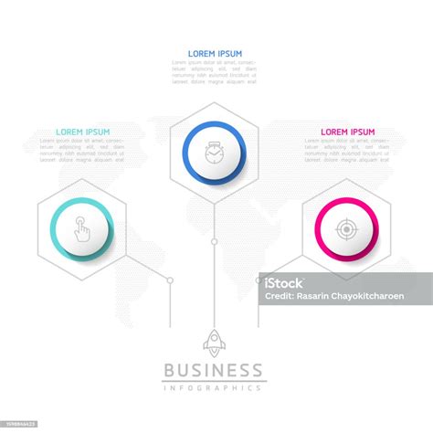 벡터 비즈니스 프리젠 테이션 연결 단계 인포 그래픽 템플릿 3에 대한 스톡 벡터 아트 및 기타 이미지 3 개념 개발 Istock