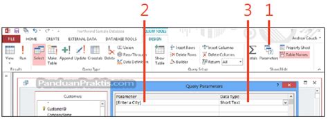 Cara Membuat Parameter Untuk Query Di Access 2013