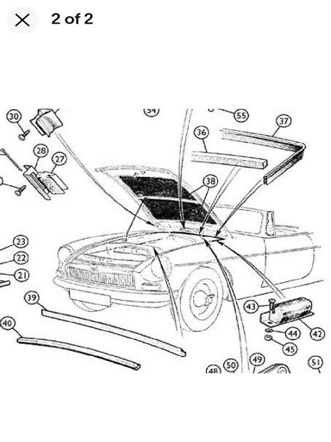 Mg Hood Bonnet Seal Between Hood On Body For Mgb Mgbgt Mgc 1963 80 Ebay