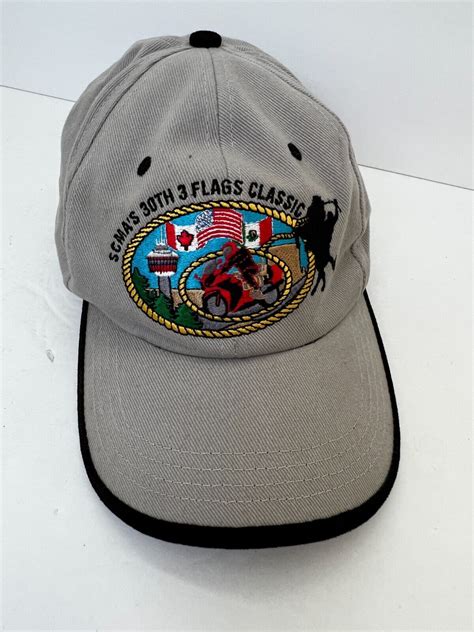 Vintage Scma 3 Flags Classic Motorcycle Tour Club Ret Gem