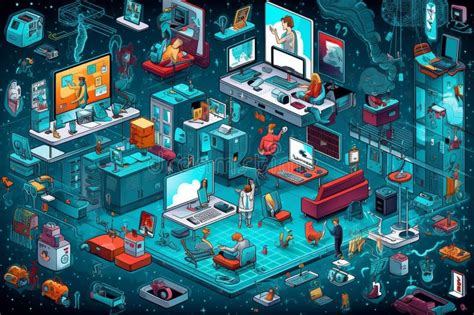 dynamic world of the internet of things iot showcasing a diverse