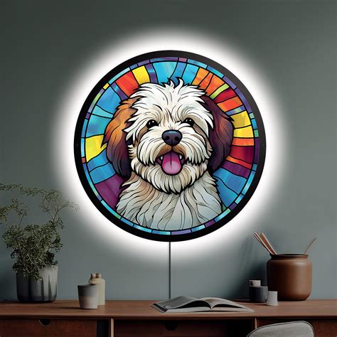 Red Barrel Studio Cockapoo Stained Glass Look Custom Neon Sign Neon