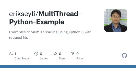 Github Erikseytimultithread Python Example Examples Of Multi