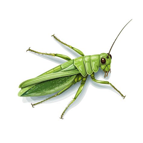 Detailed Grasshopper Vector Illustration Isolated On White Background Premium Ai Generated Vector
