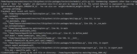 FileNotFoundError Errno 2 No Such File Or Directory Home Bayone Mywork Rac Main Tmp Sheep