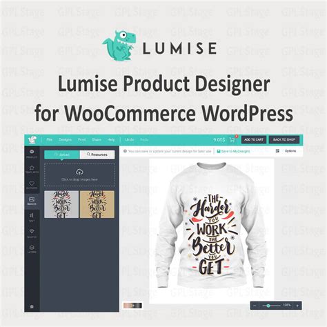 lumise product designer for woocommerce