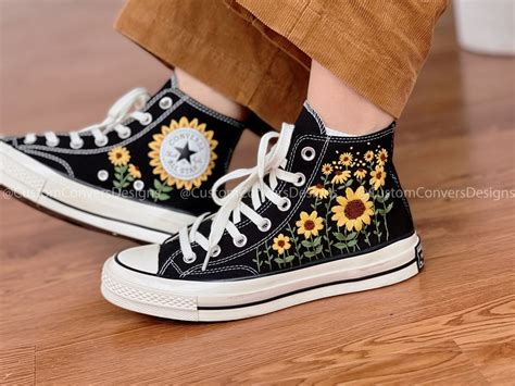 Floral Converse Embroidered Converse Converse High Tops The Hill Of