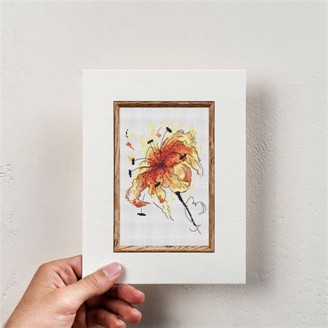 Lily Cross Stitch Pattern Flowers Pdf Pattern Plants Sweet Etsy