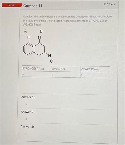solved consider the below molecule please use the dropdown
