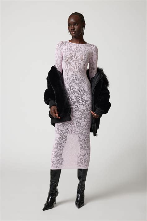 아웃프롬언더 Out From Under Divine 쉬어 레이스 미디 드레스 위시버킷